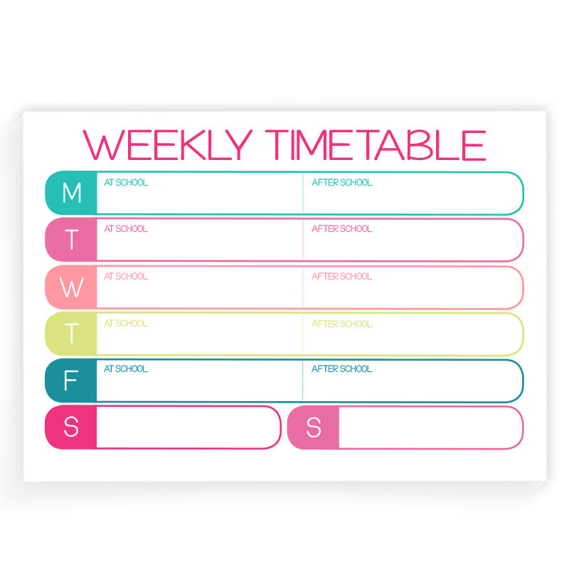 School Weekly Timetable – OrganisedHQ
