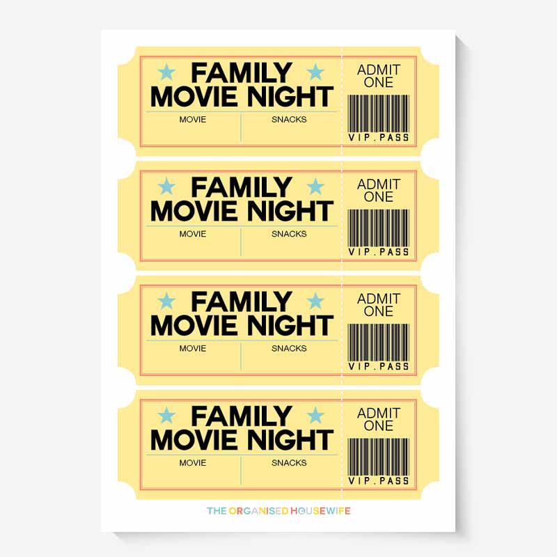 Family Movie Night Ticket — OrganisedHQ